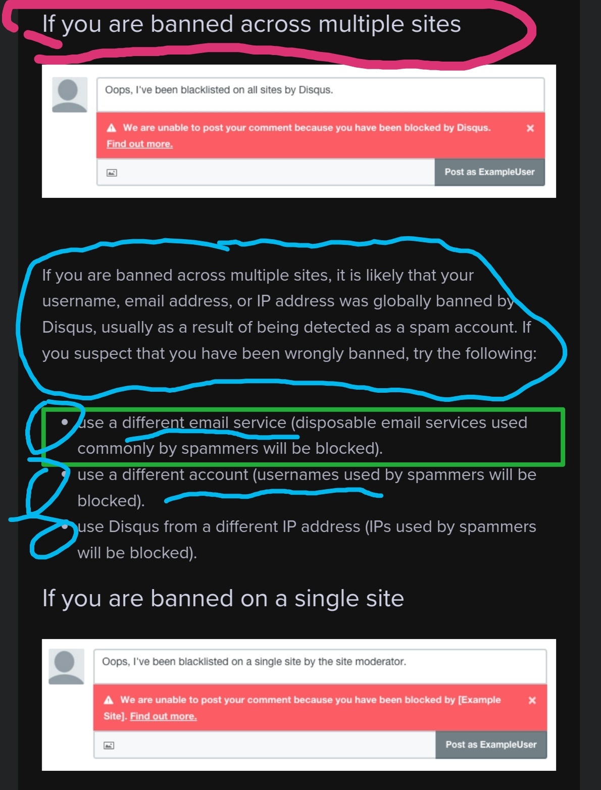 Disqus - Solution for Comments getting marked as " Detected as Spam" wrongly