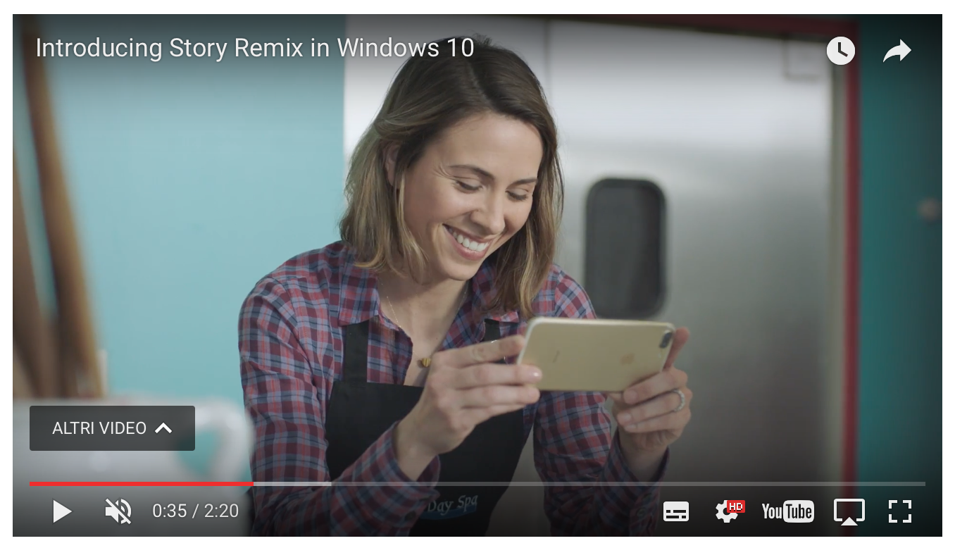 Windows Story Remix: un Movie Maker collaborativo con AI, 3D e Ink