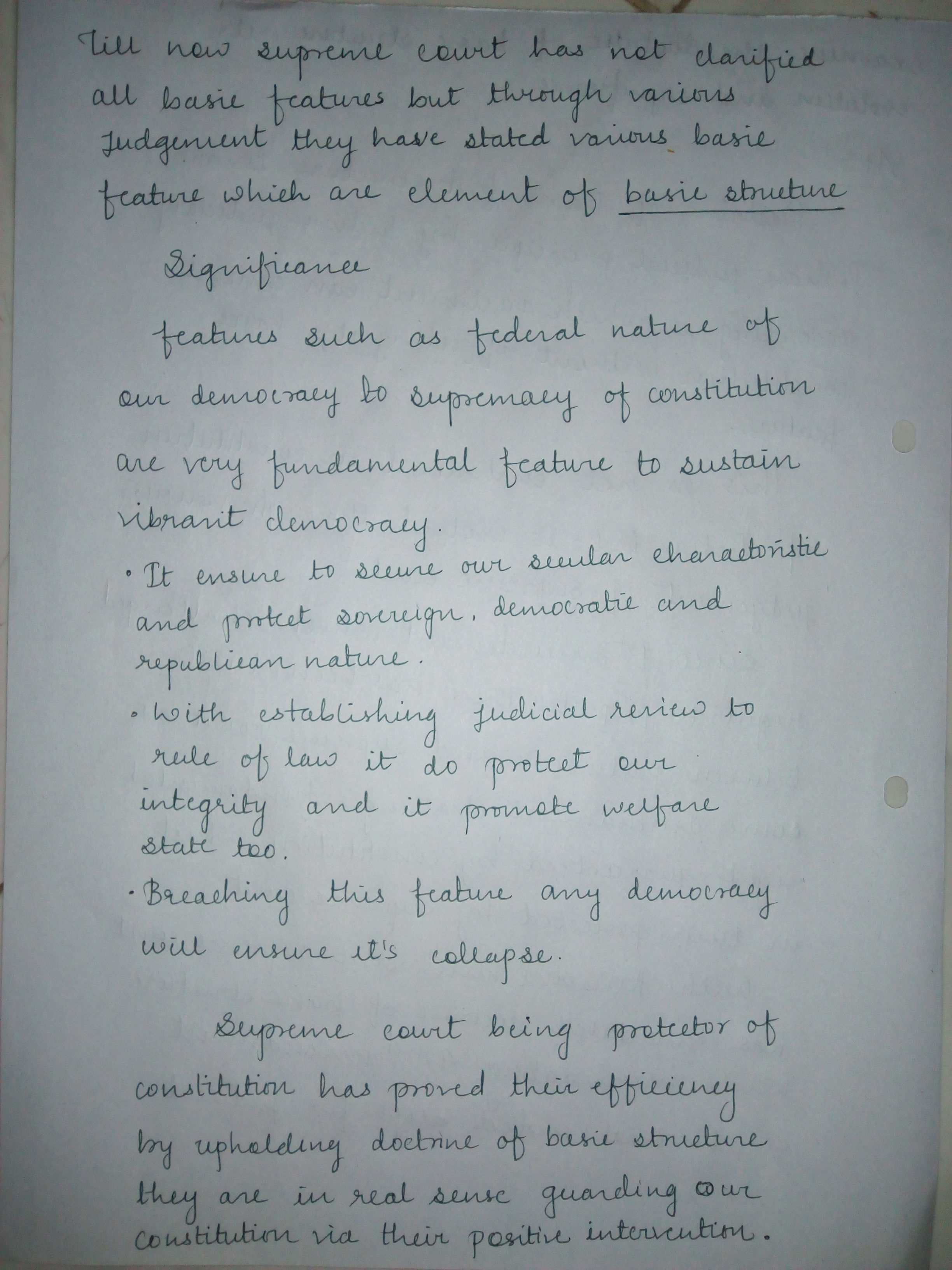 3. Examine the doctrine of basic structure, its evolution and ...