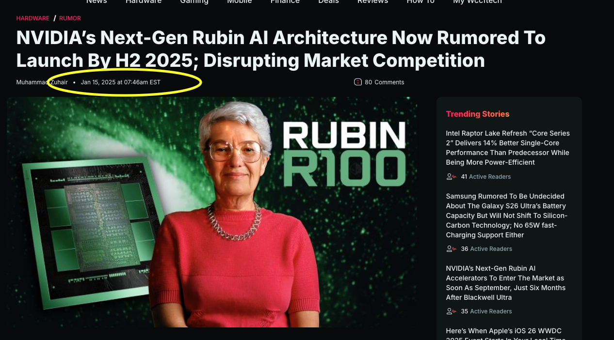 Discussion: NVIDIA's Next-Gen Rubin AI Accelerators To Enter The Market ...