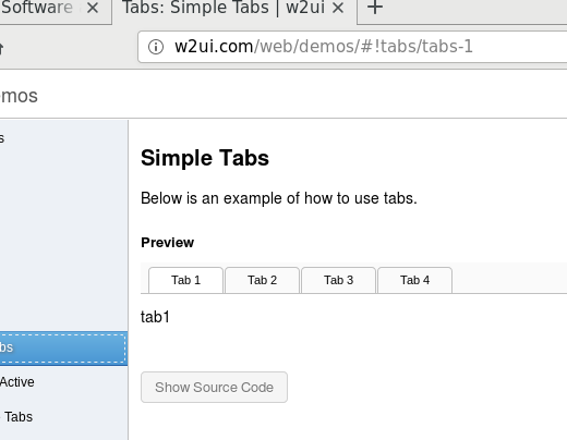 Tabs: Overview | JavaScript UI - w2ui