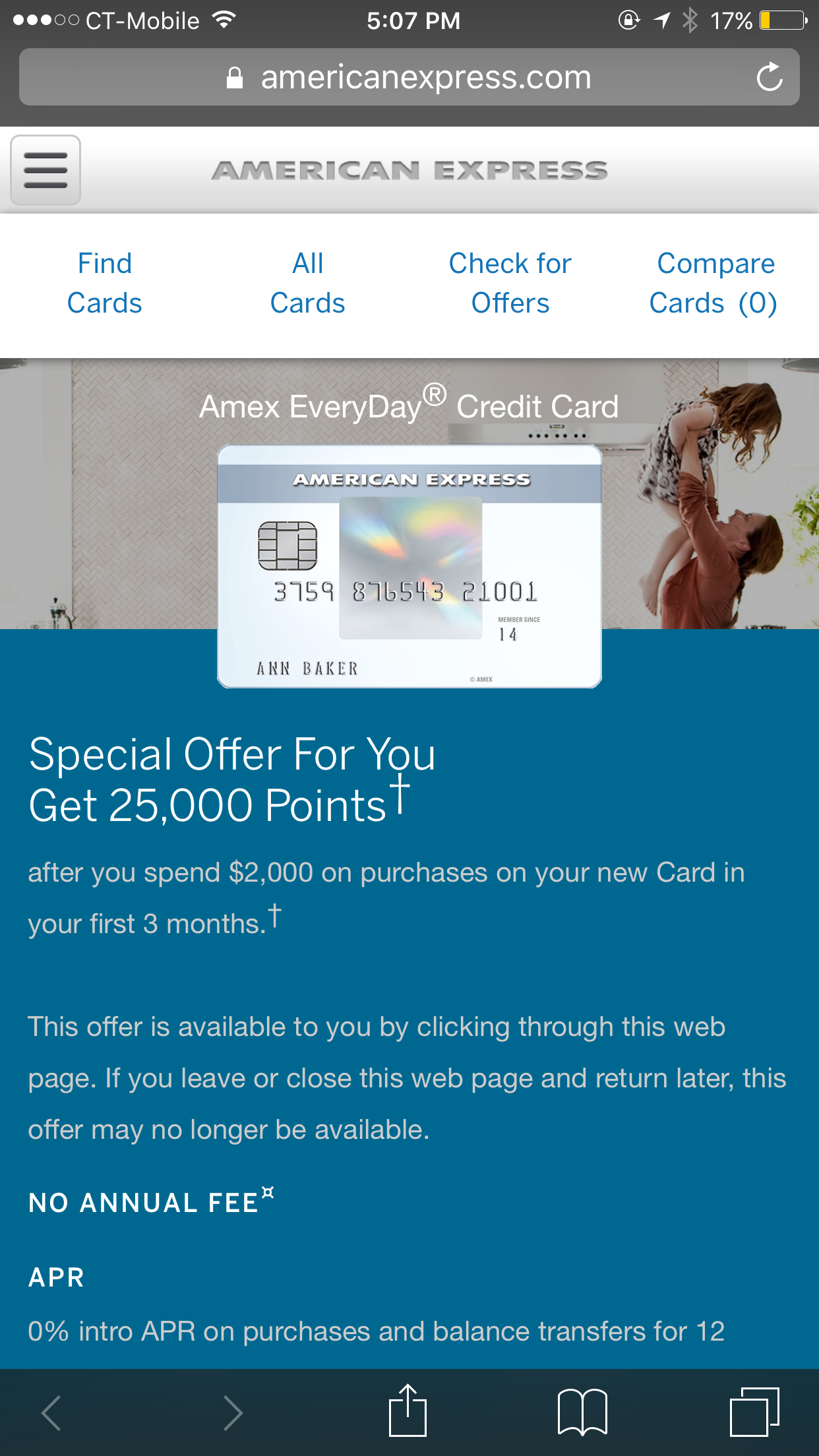 AmEx EveryDay (ED) 信用卡【2017.8 更新：Targeted 10k MR spending offer】 - 美国信用卡指南