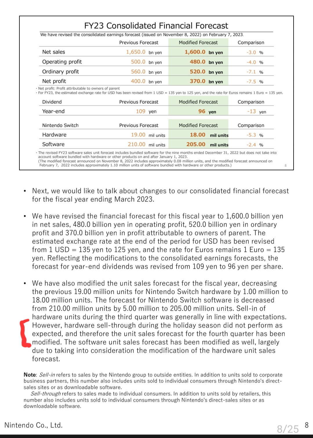 Nintendo FY3/2023 Q3 Earnings Release, Switch Hardware Q3 - 8.23M units ...
