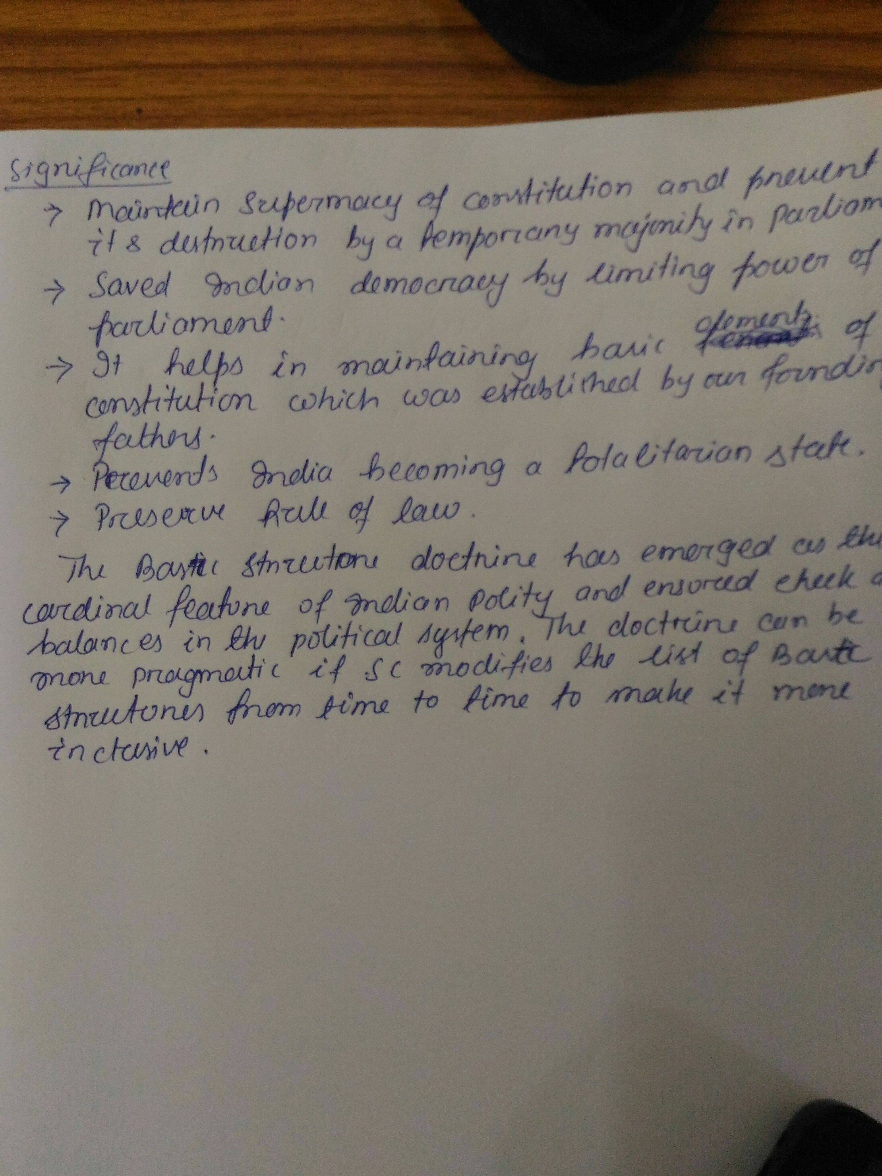 3. Examine the doctrine of basic structure, its evolution and ...