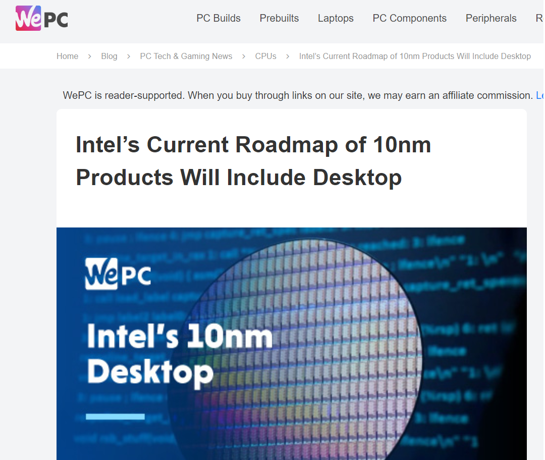 Discussion: Intel: 10nm Yield Is Ahead Of Expectation, 7nm Ponte ...