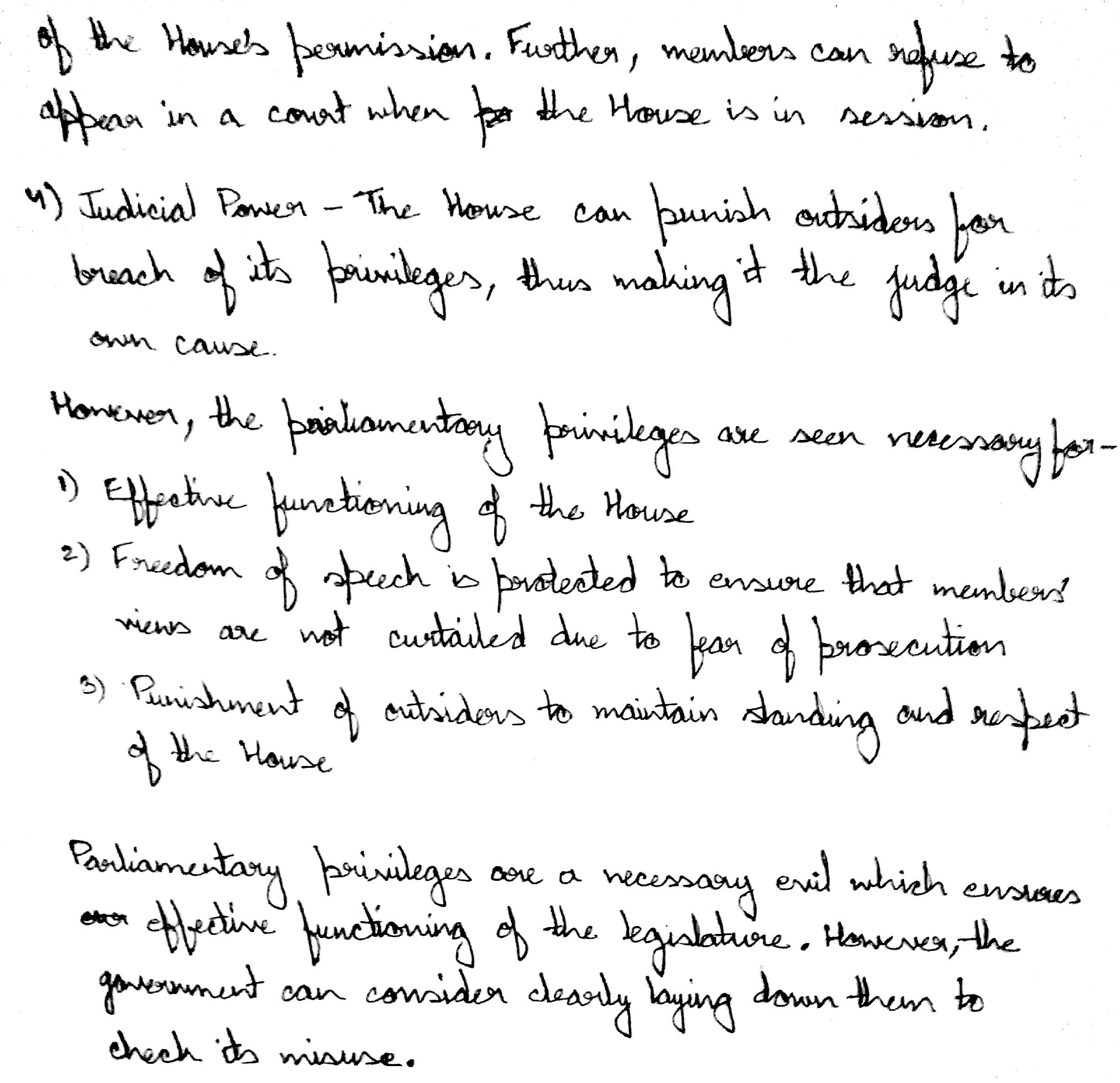1. Are parliamentary privileges repugnant to the principle of ‘equality ...