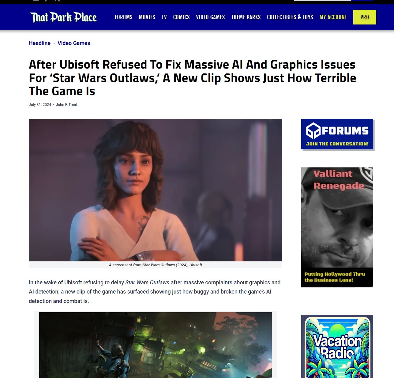 Discussion: Star Wars Outlaws PC System Requirements Revealed; RTX 4080 ...