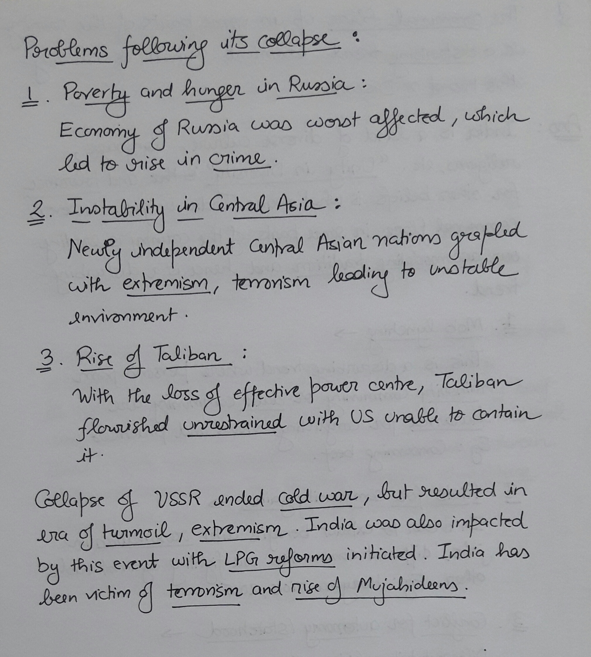 3. What caused the collapse of the Soviet Union? What problems followed ...