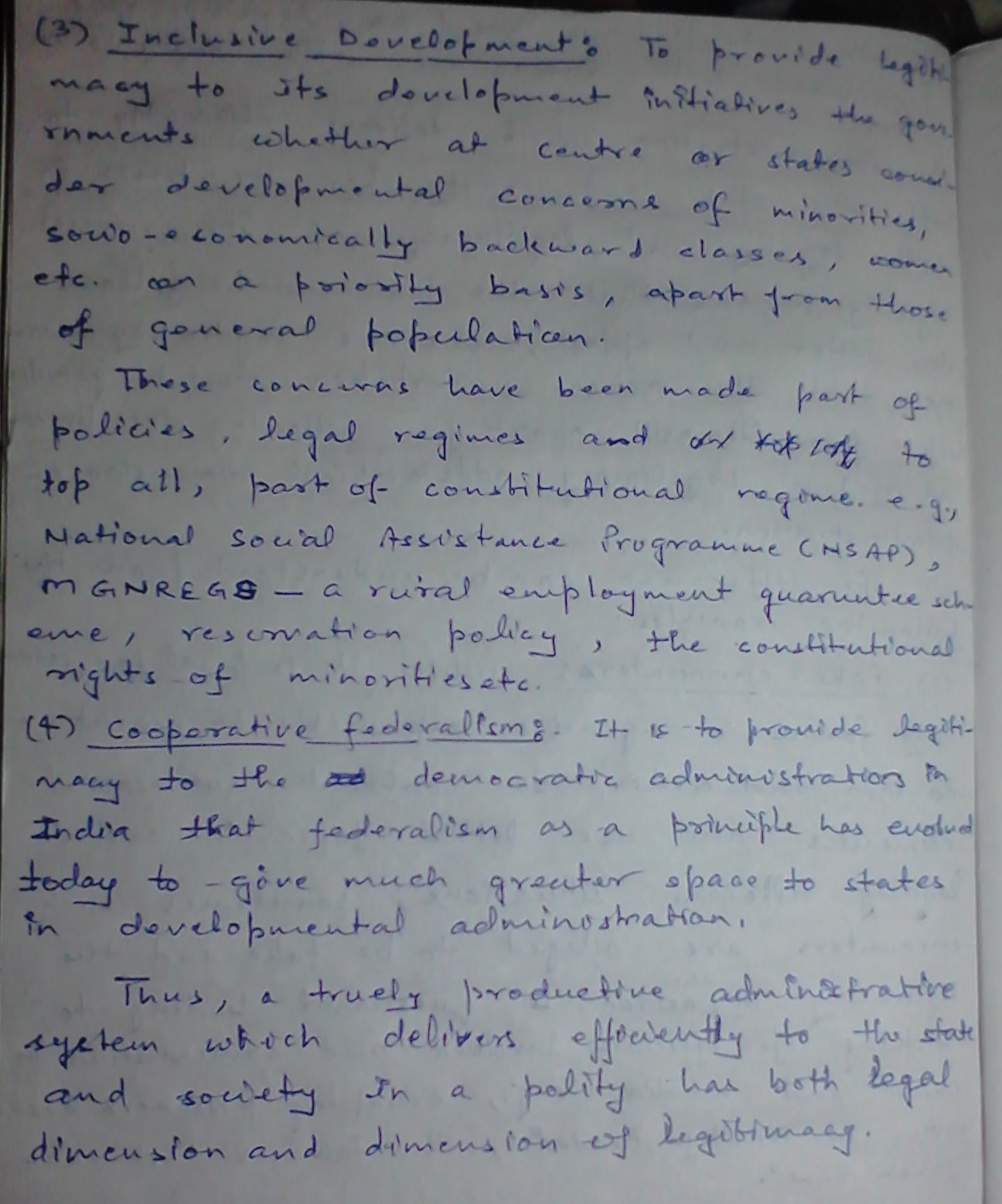 3. Administration is based on legality and legitimacy both ...