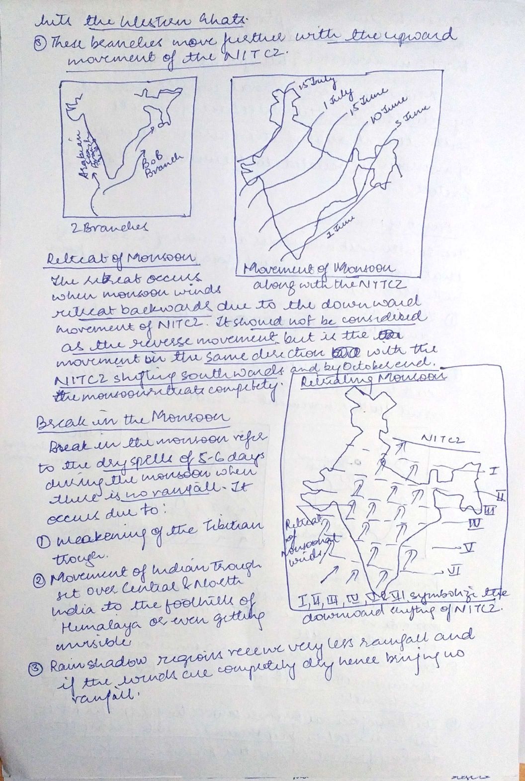 2. Discuss the onset, progress and retreat of monsoon in India. Why ...