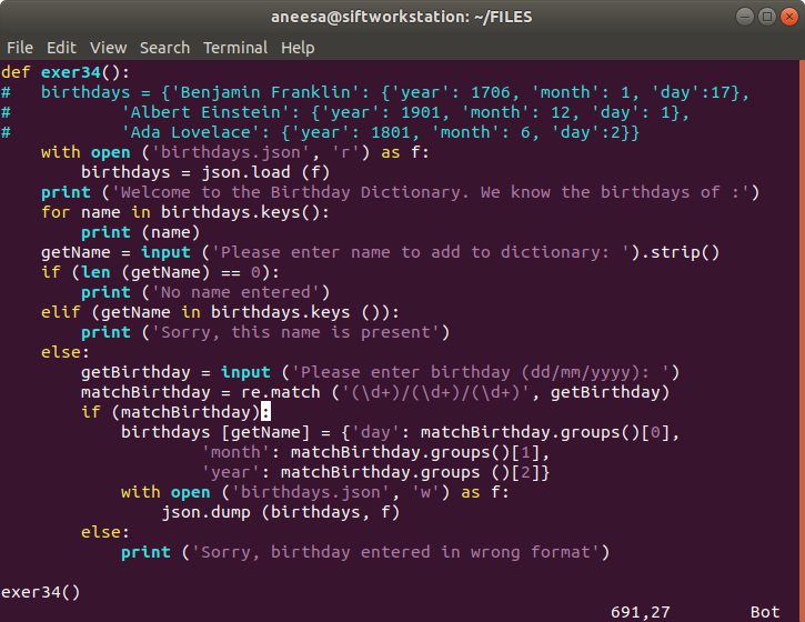 34 Birthday Json Solutions