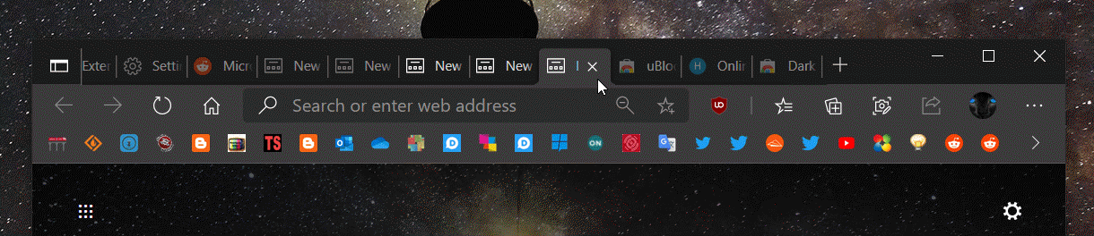This is how you can enable the new "Scrollable tabstrip" (or Tab scrolling) feature in Edge ...