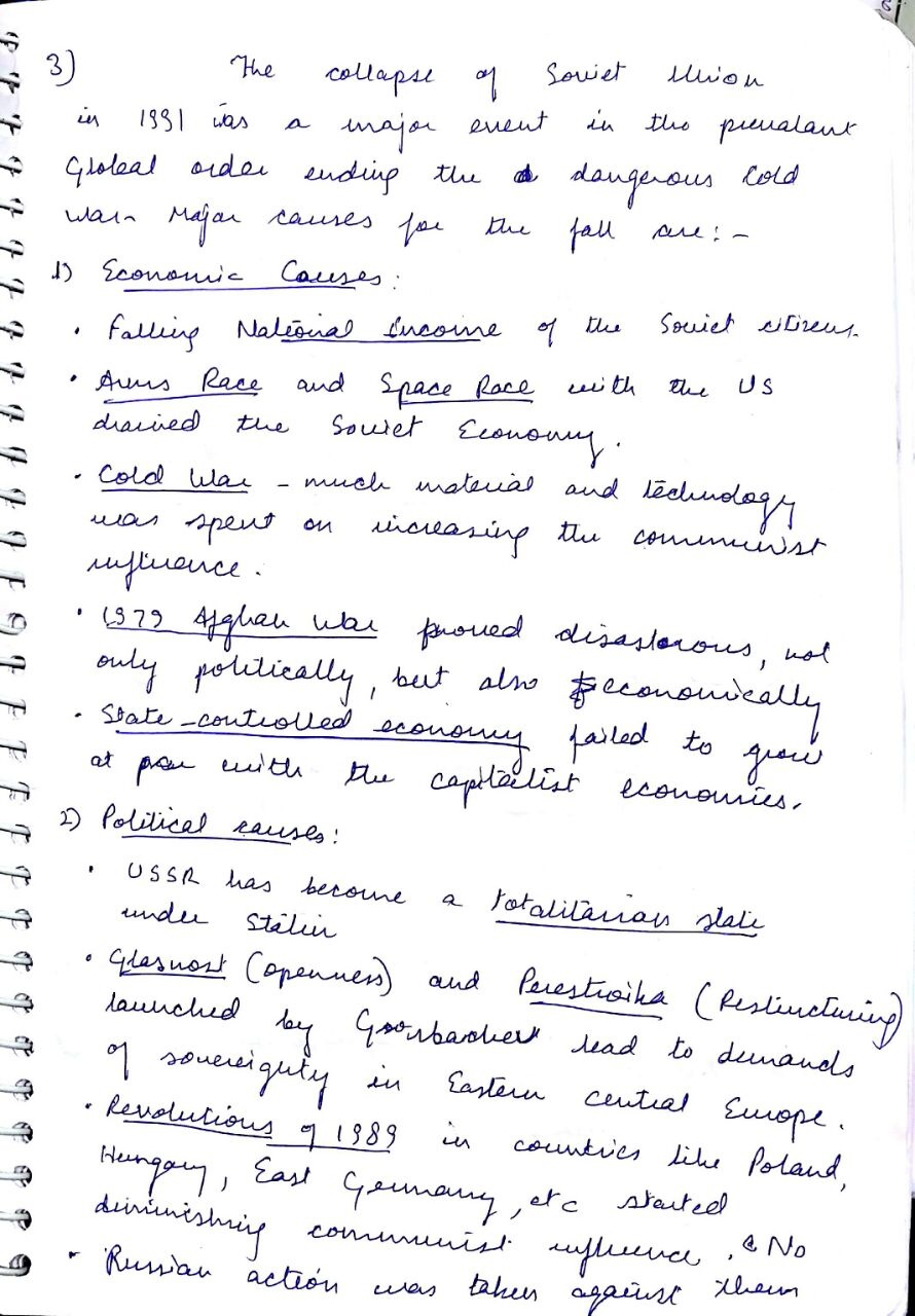 3. What caused the collapse of the Soviet Union? What problems followed ...