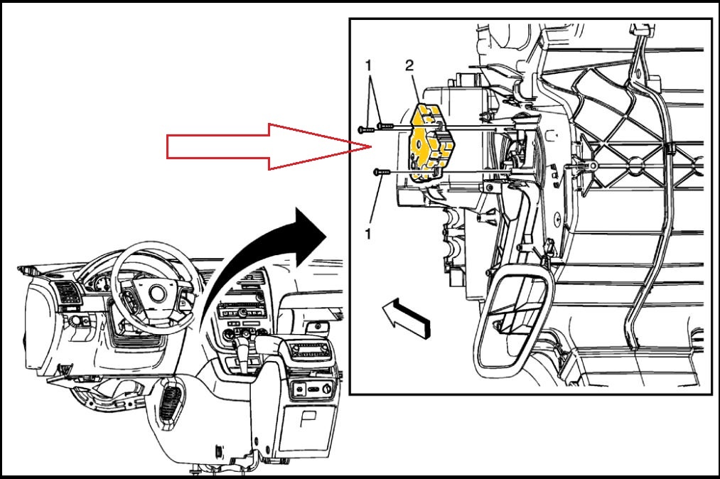 Code B0413 Chevrolet Main Temperature Control Feedback Circuit