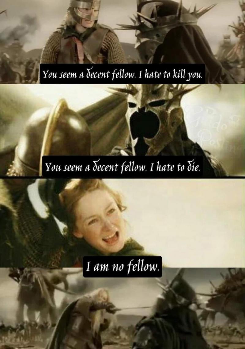 LOTR themed memes are precious and worth seeking