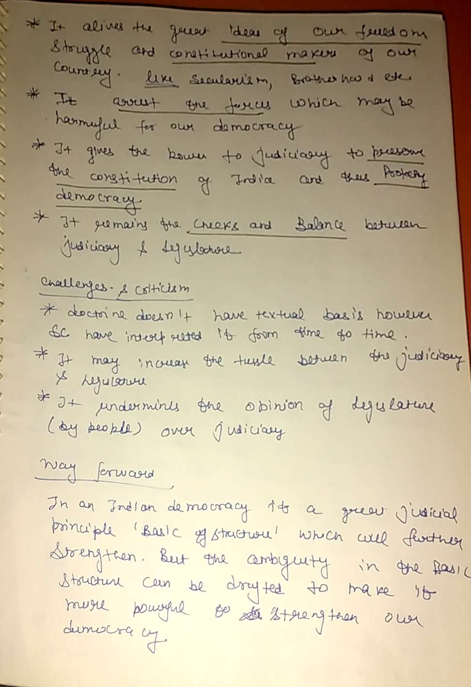 3. Examine the doctrine of basic structure, its evolution and ...