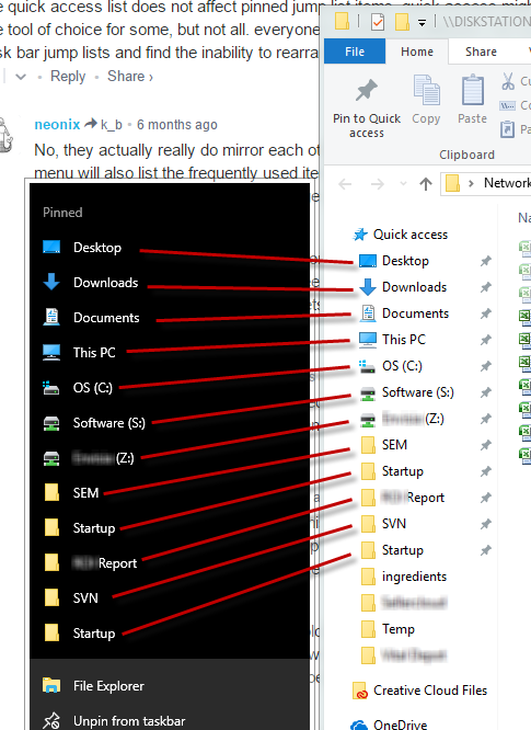 How To Rearrange Pinned Items On The Taskbar Jump Lists In Windows 10