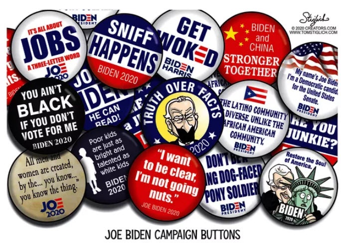 Joe Biden campaign buttons | Eatgrueldog
