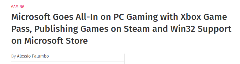 Discussion: Microsoft Goes All-In on PC Gaming with Xbox Game Pass ...