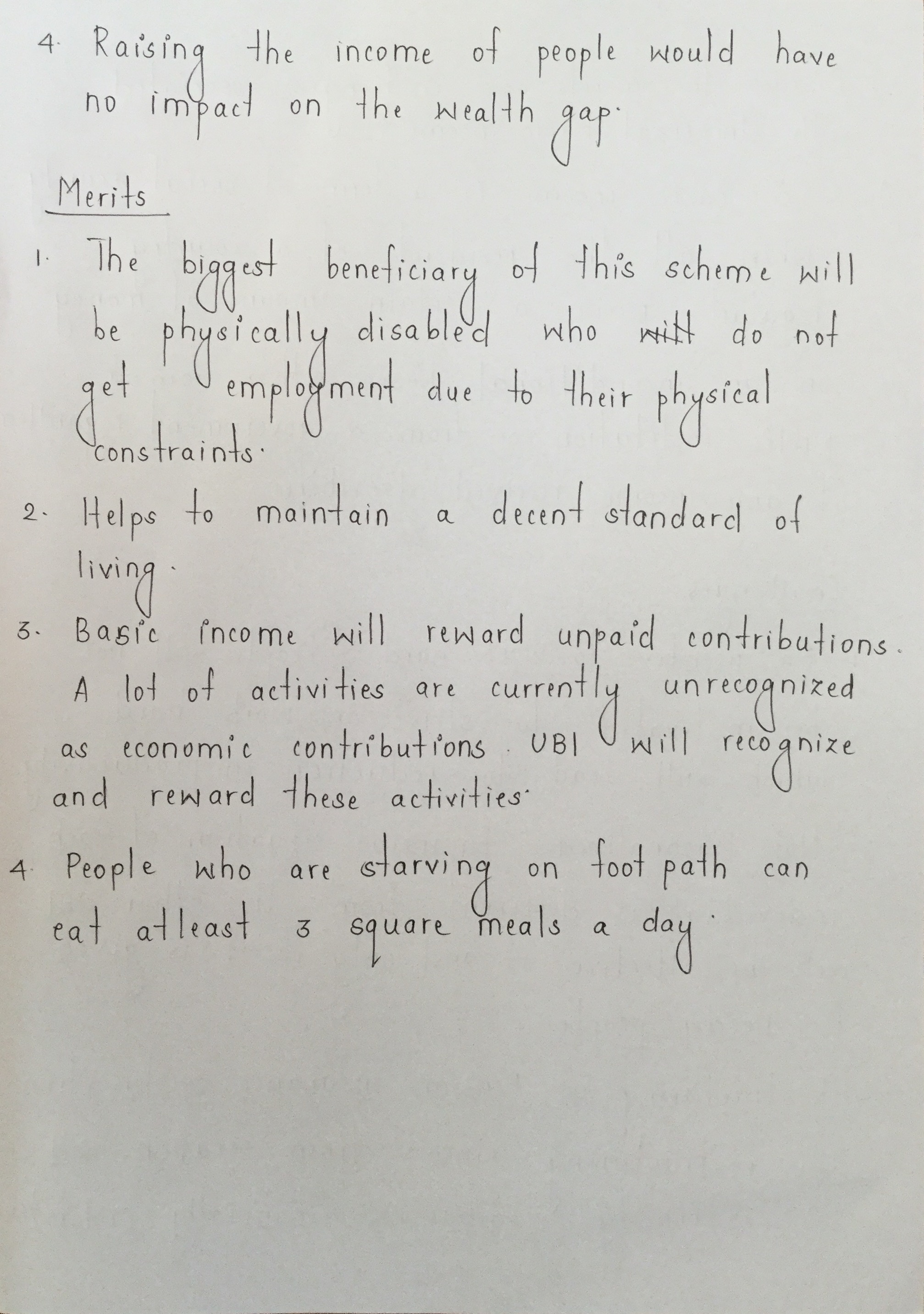 4. Discuss the merits and challenges associated with ‘Universal Basic ...