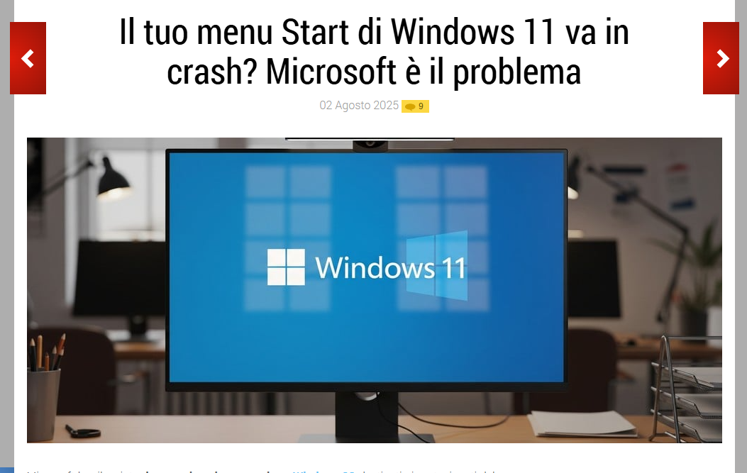 Il tuo menu Start di Windows 11 va in crash? Microsoft ha la soluzione