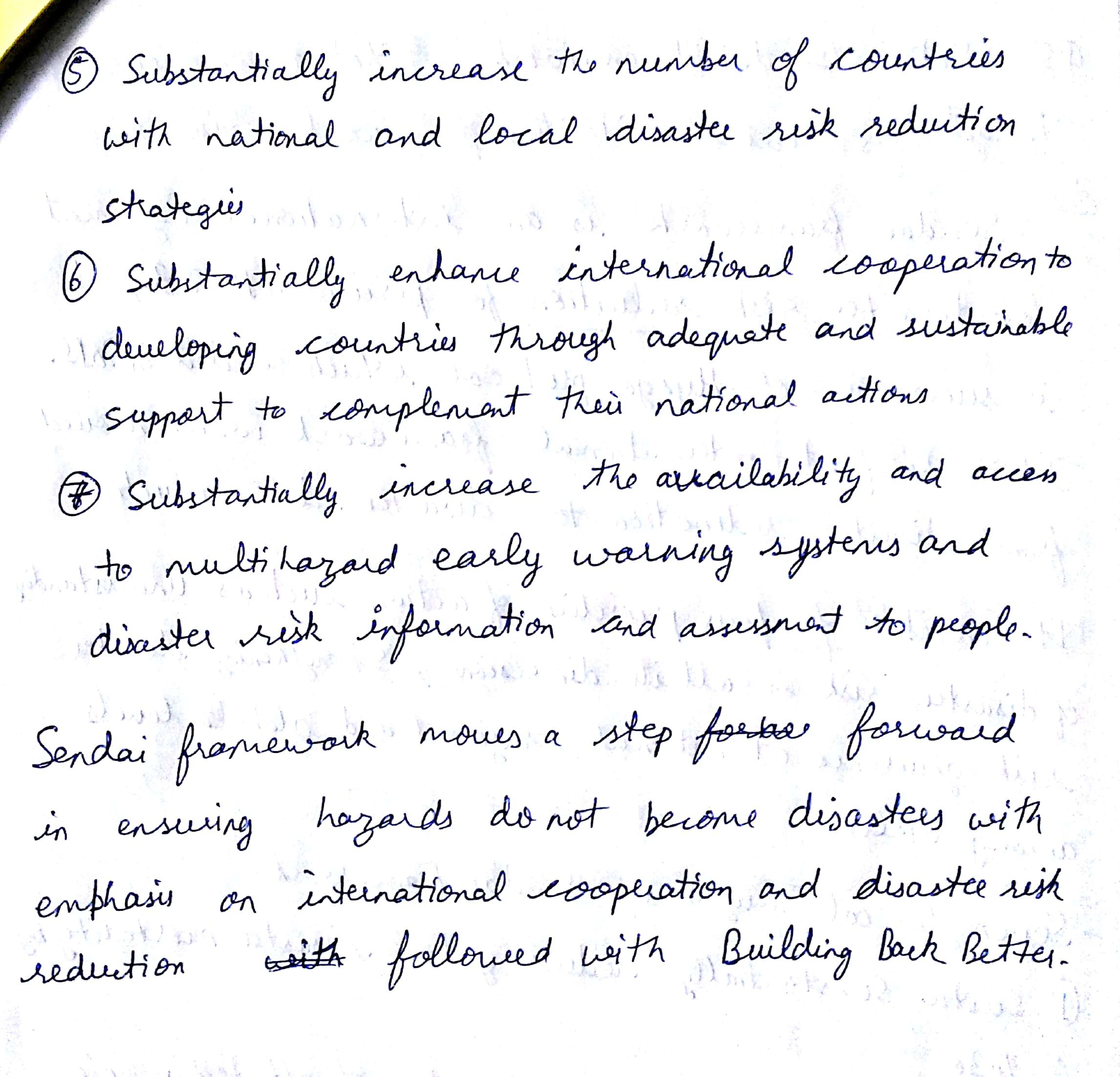 5. What is the Sendai Framework? What are the Seven Global Targets ...