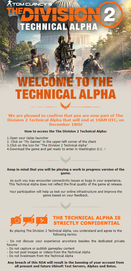 Discussion: The Division 2 Technical Alpha Kicks Off This Week, Private ...