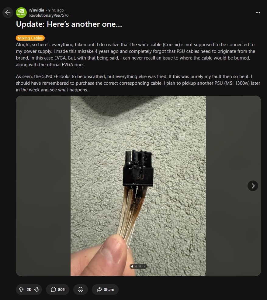 Discussion: Another User Sees Melting Of 16-Pin Connector On The PSU ...