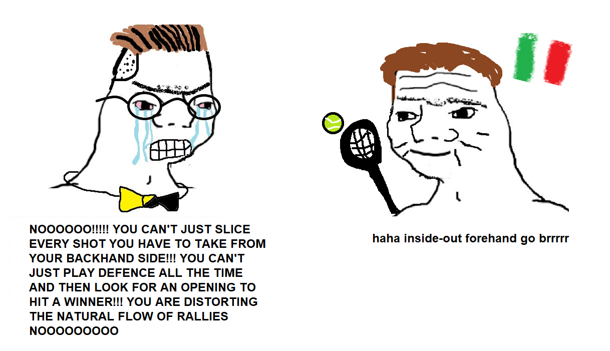 Opponents hate him! Learn to win at tennis with one weird trick : r/tennis