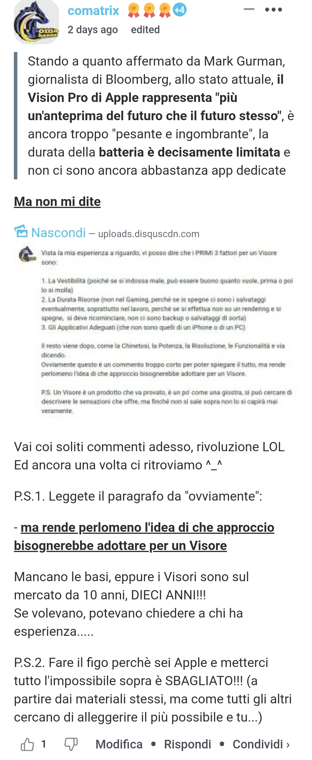 Vision Pro, serviranno almeno quattro generazioni per avere la "forma ...