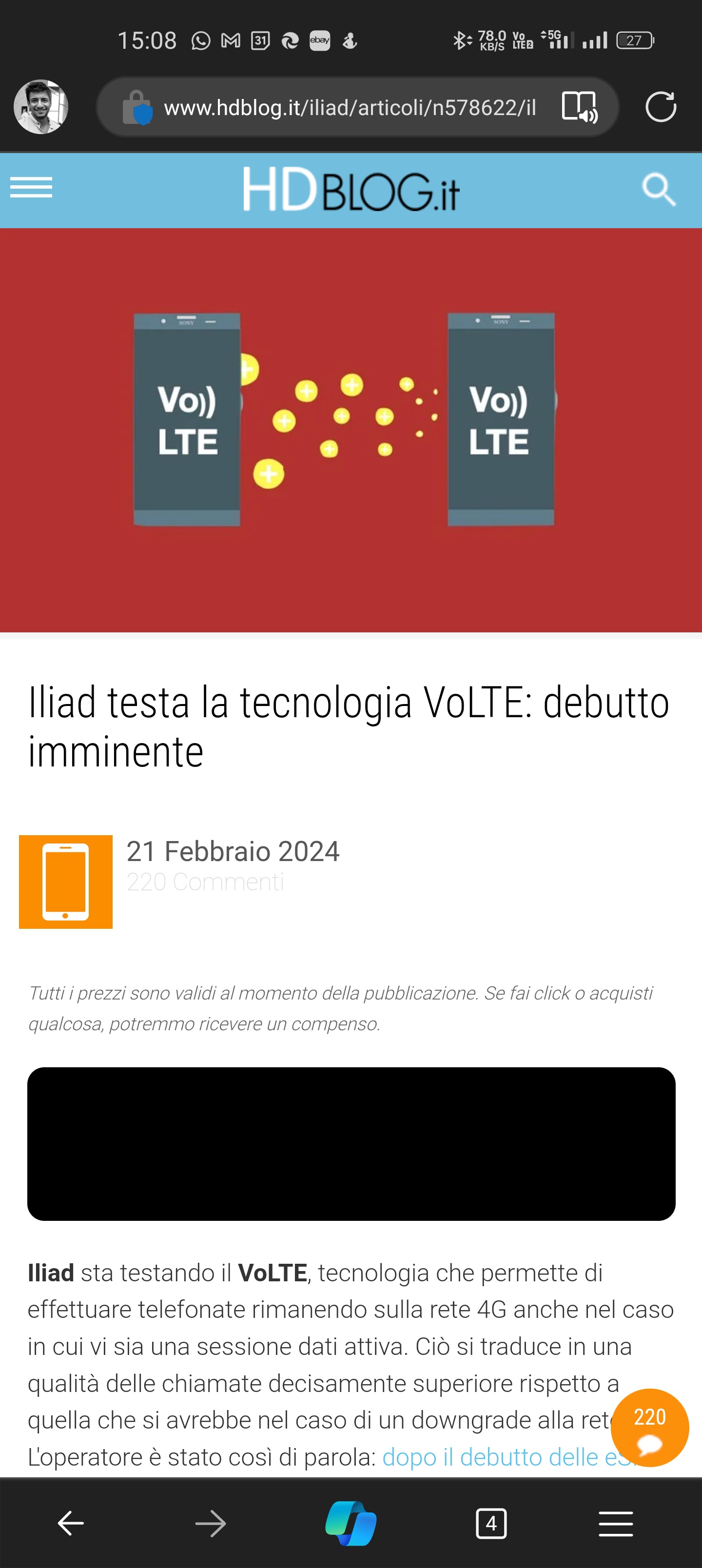 Iliad testa la tecnologia VoLTE: debutto imminente