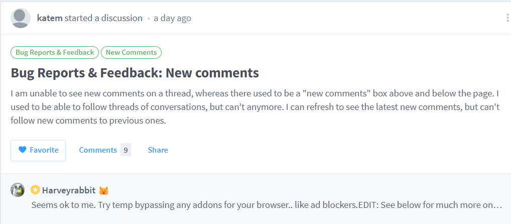 Disqus - Bug Reports & Feedback: New Comments not showing until page refresh.