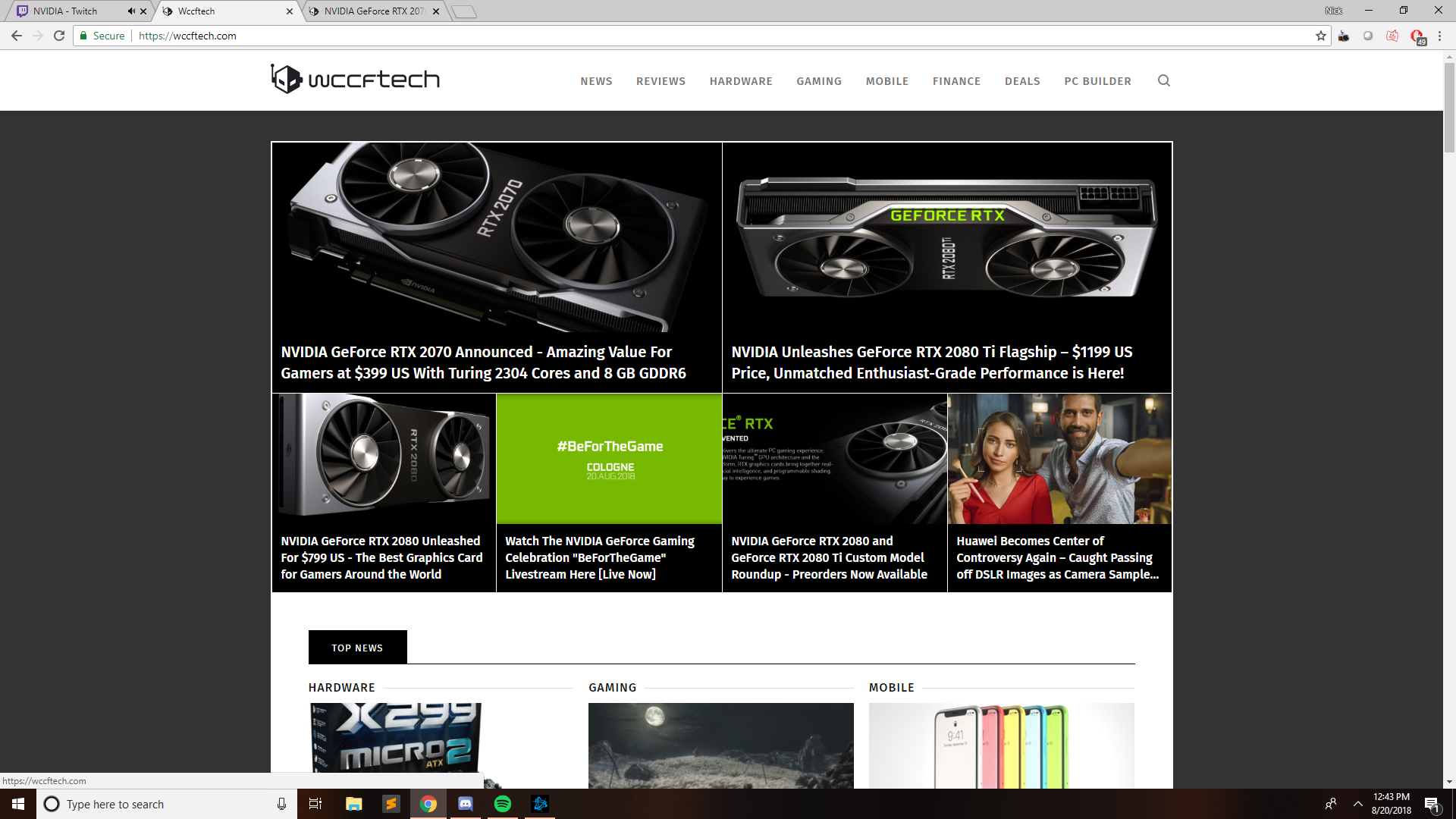 NVIDIA GeForce RTX 2070 Announced – A $499 US Turing Based Graphics ...