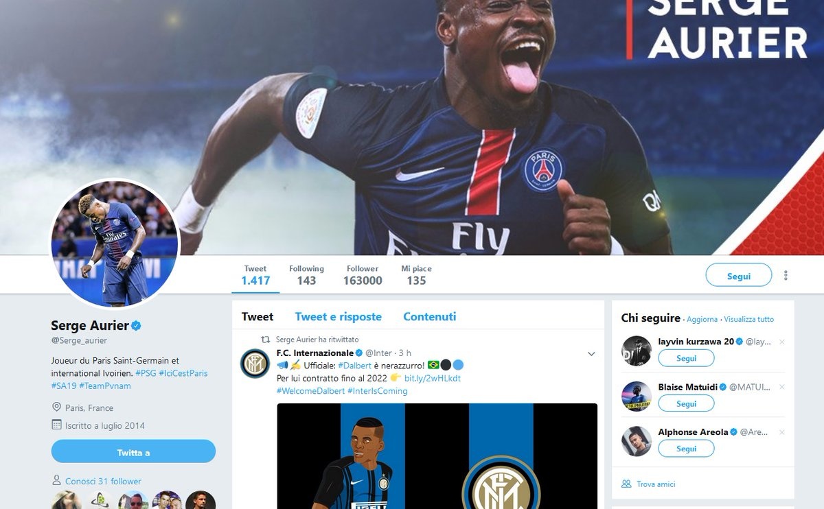 OFFICIAL - Dalbert completes transfer to Inter