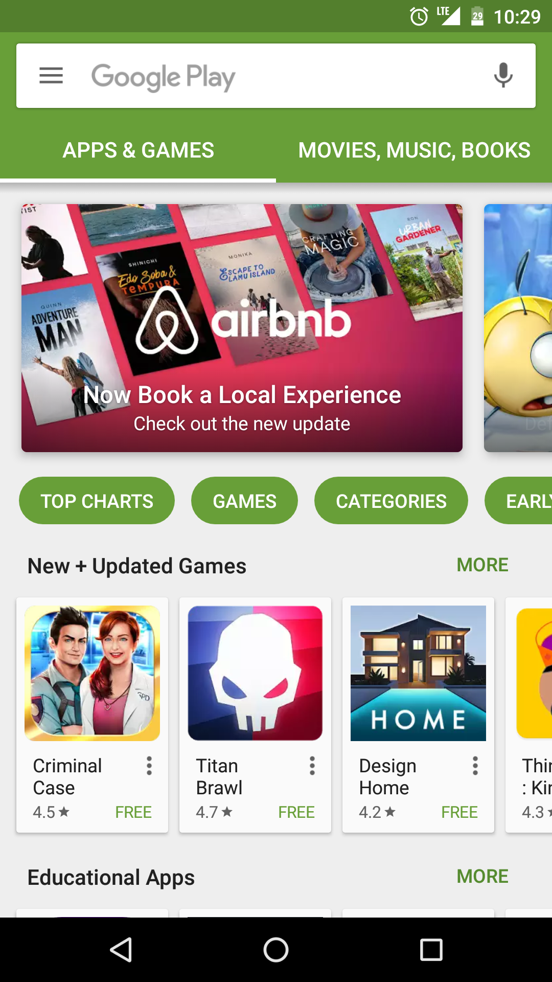 New interface for Play Store Top Charts rolling out to more users