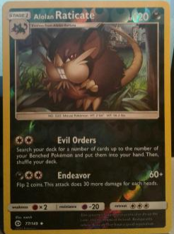 Alolan Raticate - Sun & Moon #77 Pokemon Card
