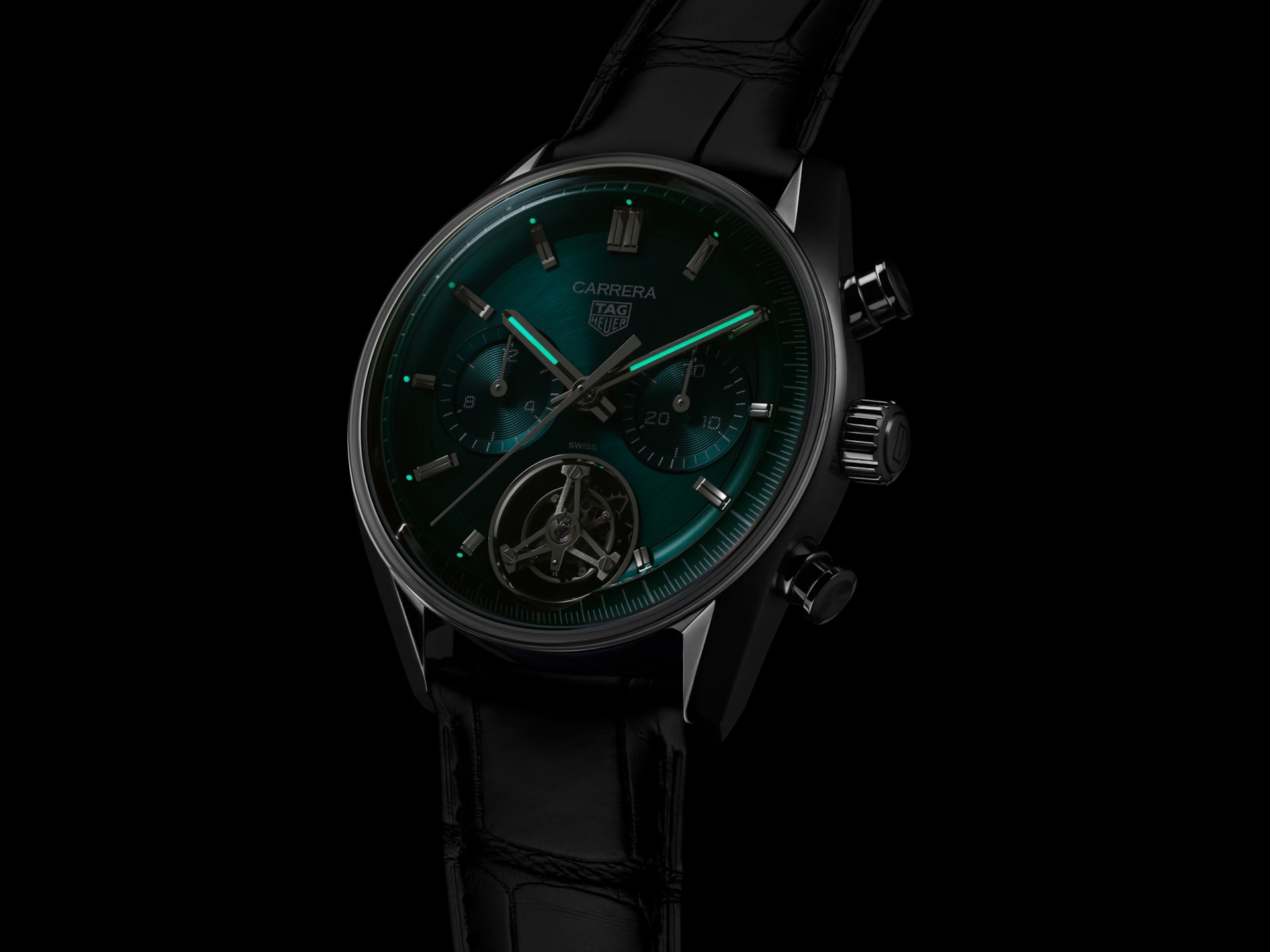 Hands-On: TAG Heuer Carrera Tourbillon Chronograph Watch With Teal ...
