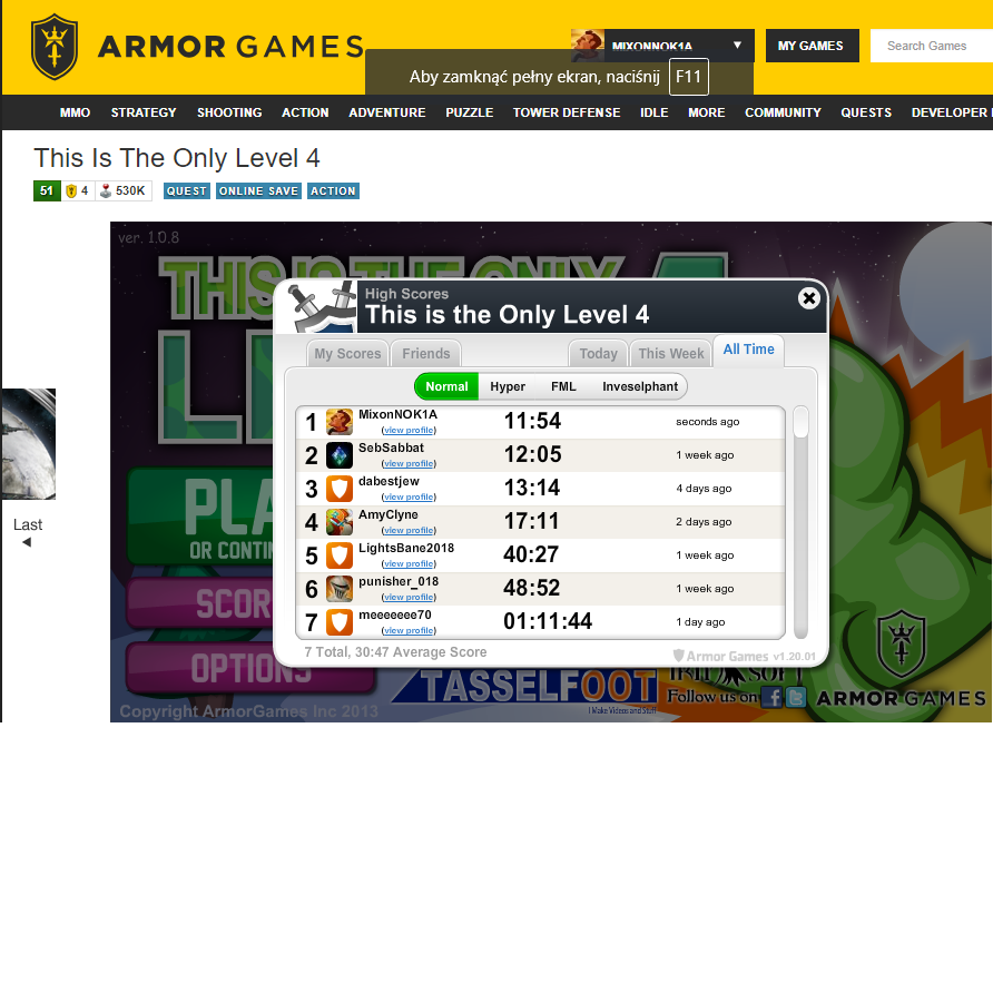 This Is The Only Level 4 - Play on Armor Games