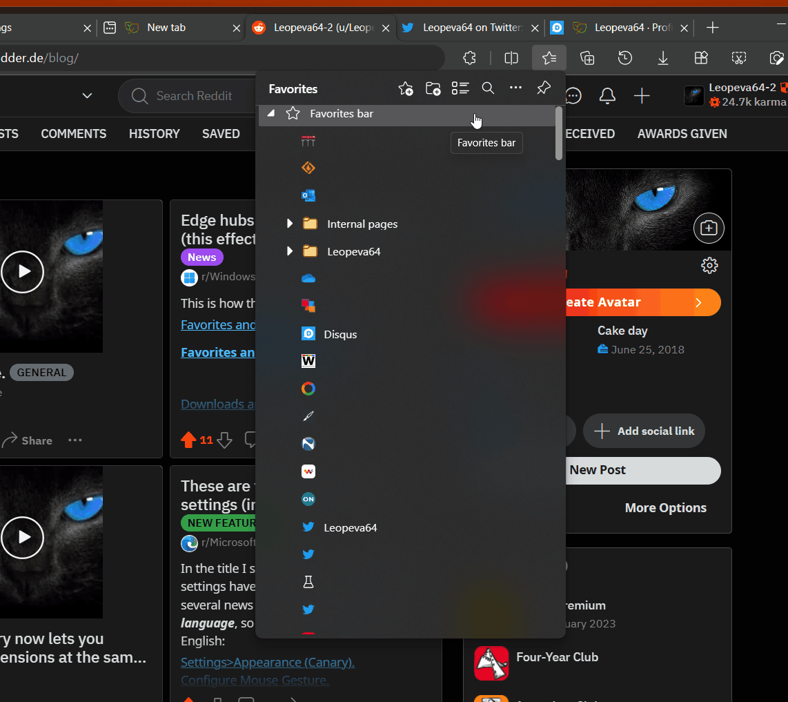 The flyout for saving or editing favorites could include your ...
