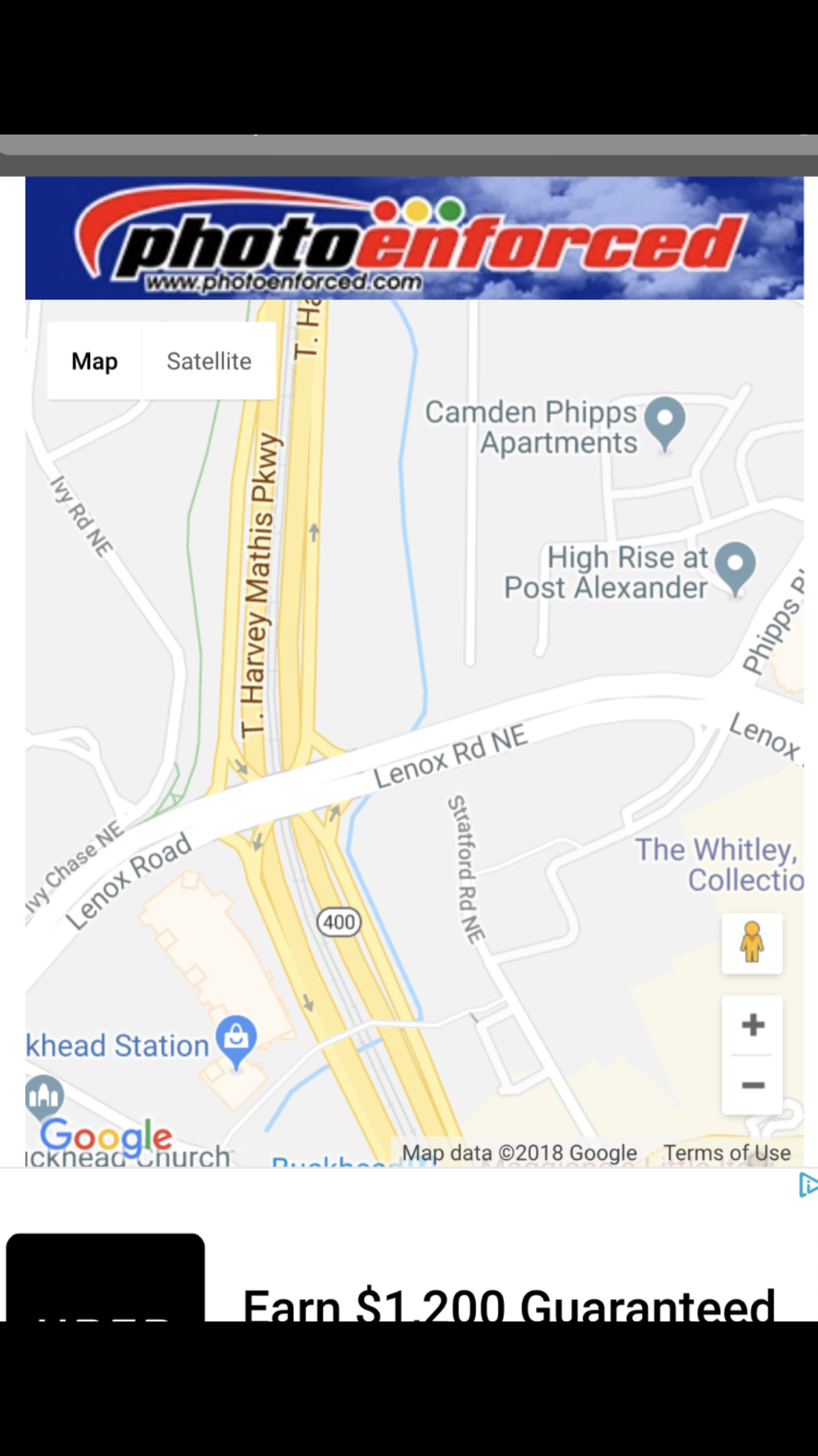 Atlanta, GA Traffic & Red Light Cameras Map
