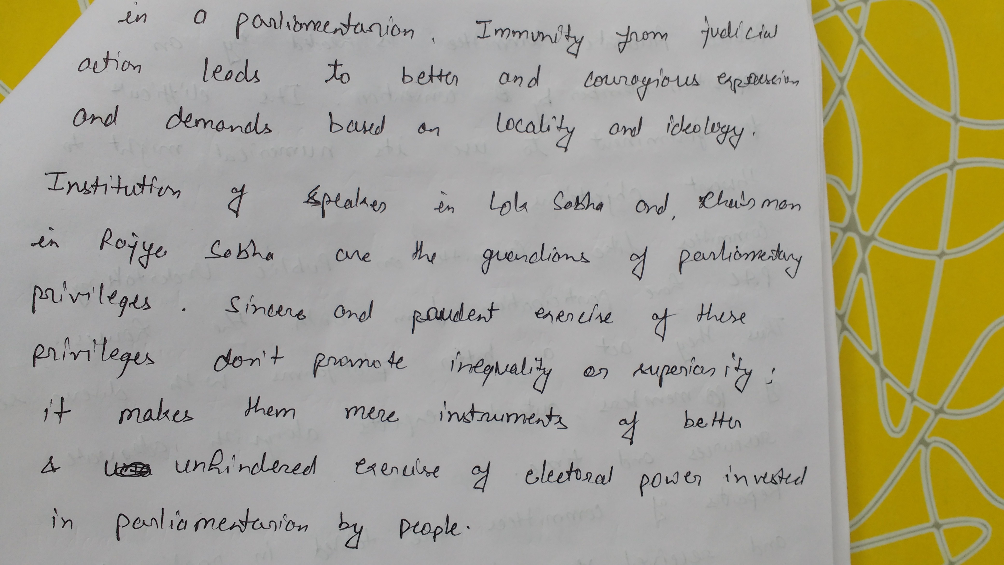 1. Are parliamentary privileges repugnant to the principle of ‘equality ...