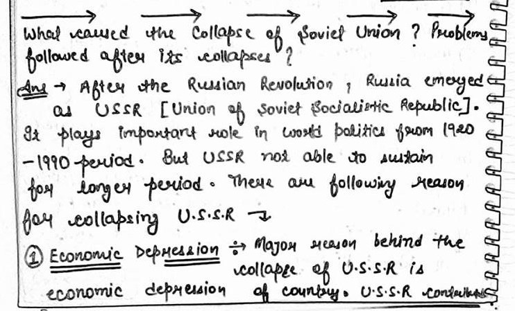 3. What caused the collapse of the Soviet Union? What problems followed ...